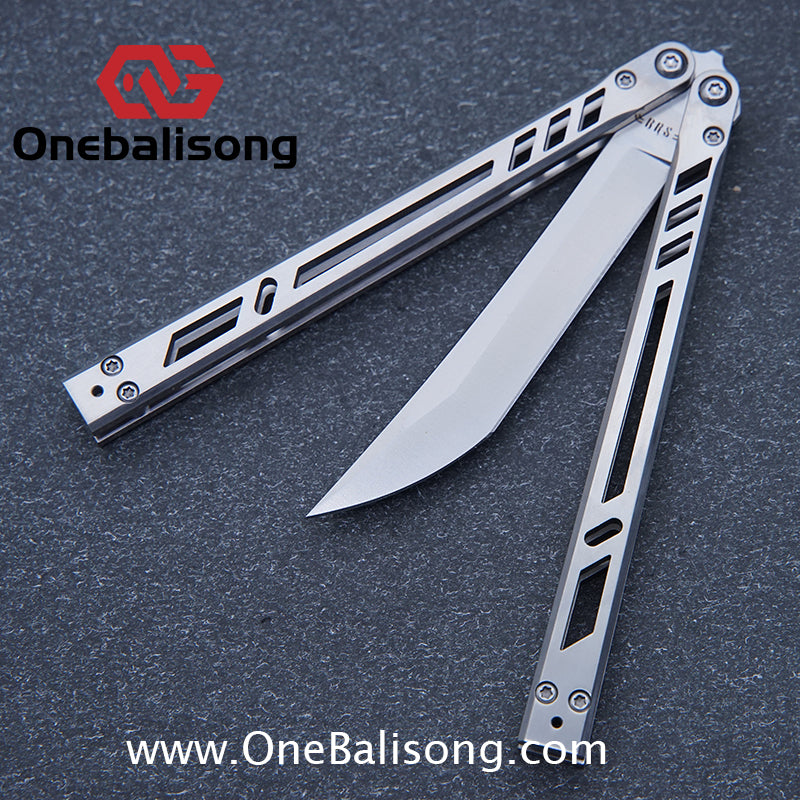Baliplus Titanium BB Barebones Balisong Clone Titanium Alloy Sandwich ...