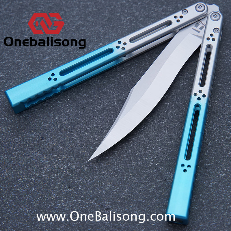 Titus HOM Bas (Basilisk) Clone Balisong Aluminum Alloy Handle Stainles ...
