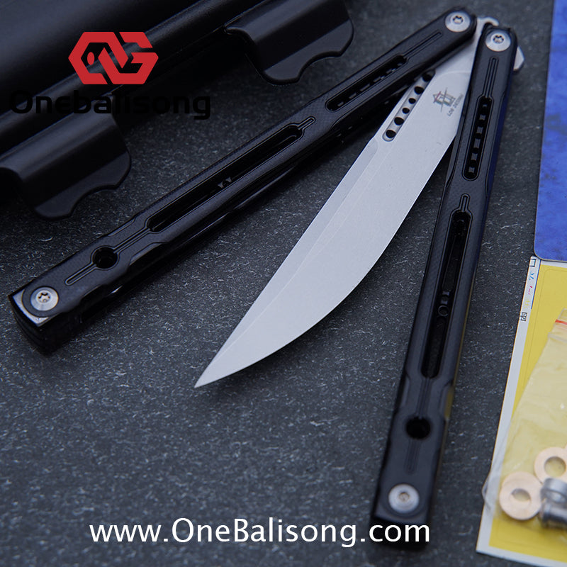 LOG & Asgard Lyra Balisong Aluminum Alloy Handle G10 paster Stainless ...